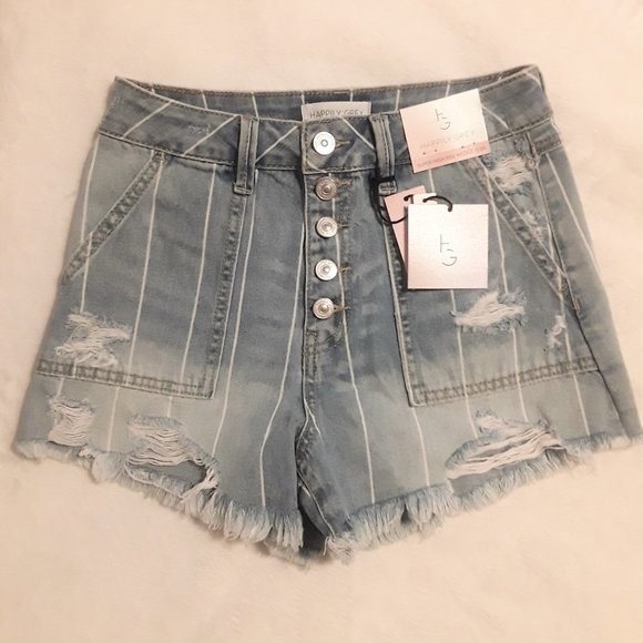 Happily Grey | Shorts | Nwt Happily Grey Super High Rise Wedge Denim ...